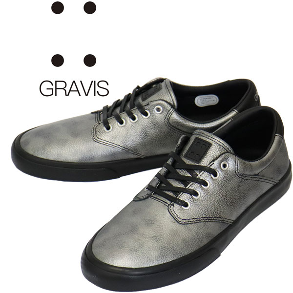 正規取扱店 GRAVIS (グラビス) 30401 FILTER LEATHER フィルター レザー スニーカー METALxBLACK ...